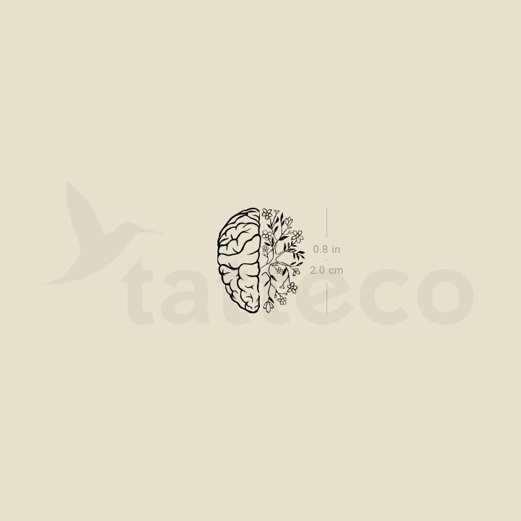 Flower Brain Temporary Tattoo - Set of 3 – Tatteco