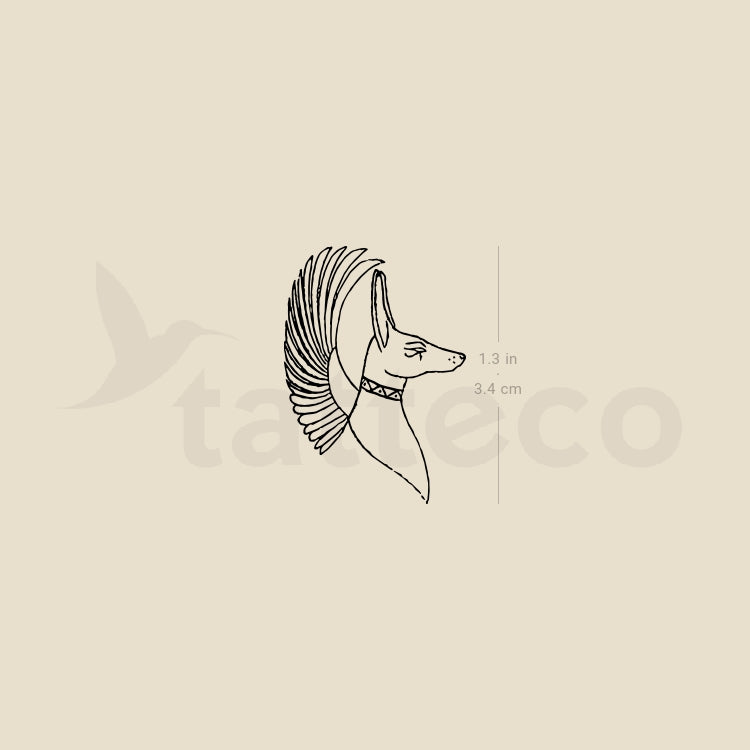 Winged Anubis Temporary Tattoo - Set of 3 – Tatteco