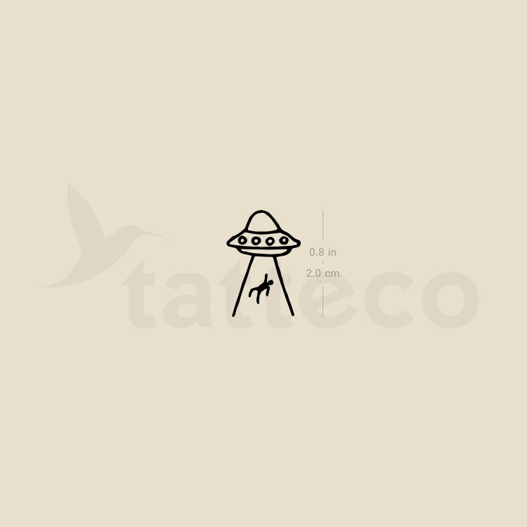 Small Alien Abduction Temporary Tattoo - Set of 3 – Tatteco