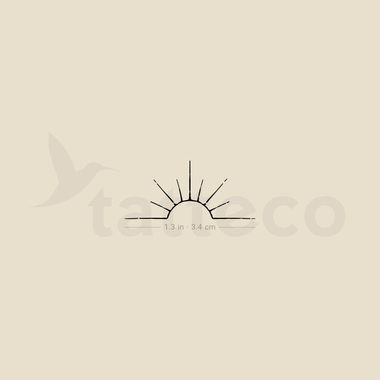 Minimal Sunset Temporary Tattoo - Set of 3 – Tatteco