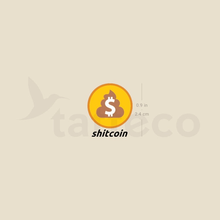Shitcoin Temporary Tattoo - Set of 3 – Tatteco