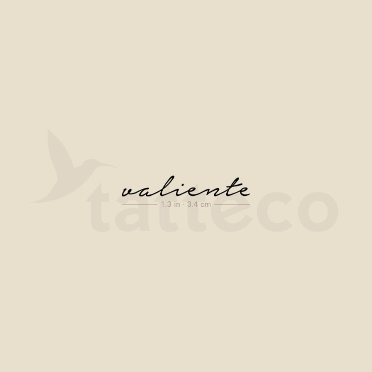 Valiente Temporary Tattoo - Set of 3 – Tatteco