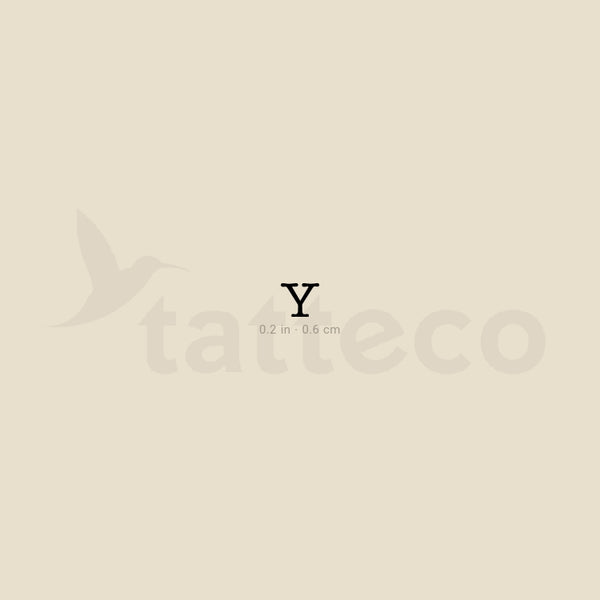 Y Uppercase Typewriter Letter Temporary Tattoo - Set of 3 – Tatteco