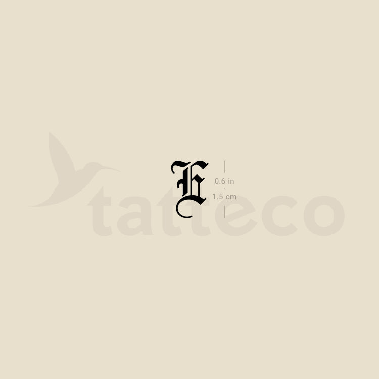 Letter E Tattoo Designs