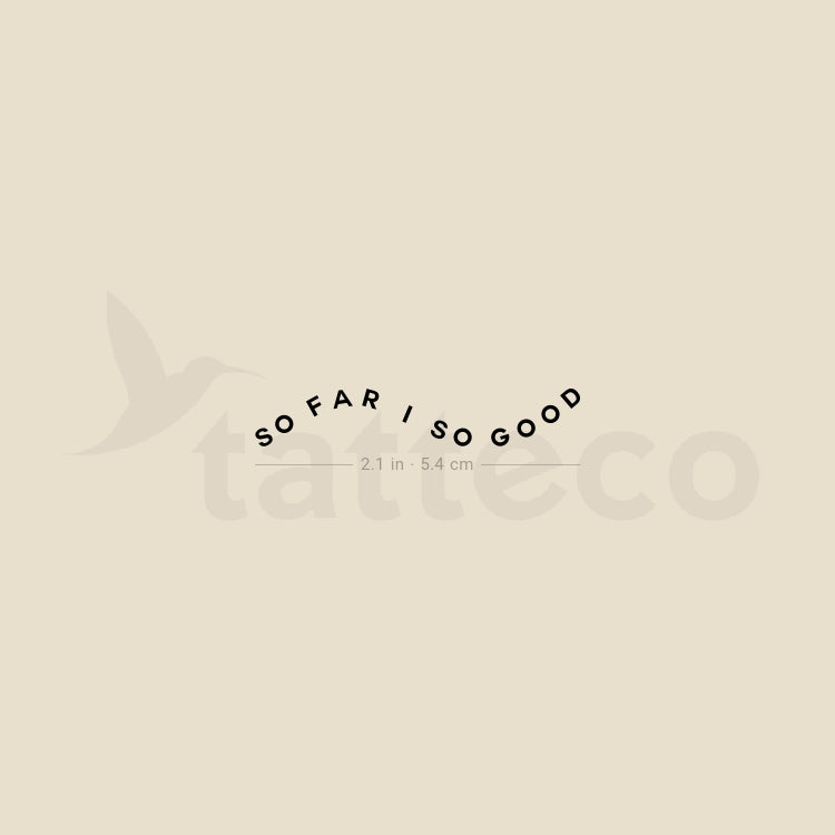 So Far So Good Temporary Tattoo - Set of 3 – Tatteco