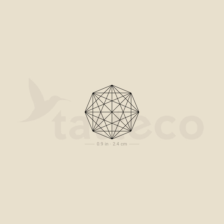 Small Octagon Matrix Temporary Tattoo - Set of 3 – Tatteco