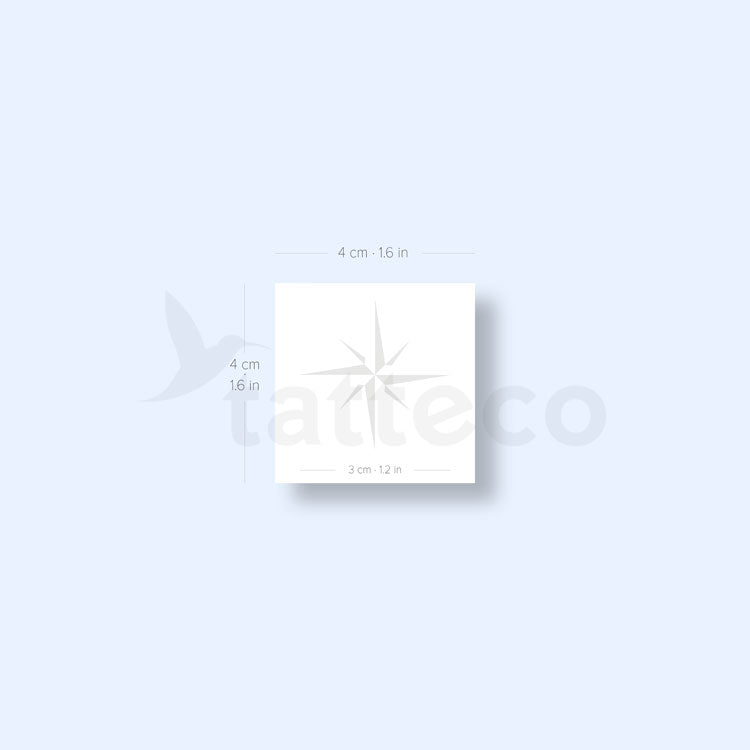 Minimalist Compass Rose 2-Week Temporary Tattoo - Set of 2 – Tatteco