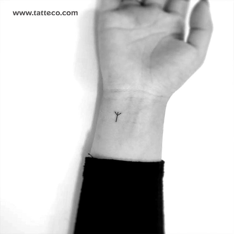 Algiz Rune Temporary Tattoo - Set of 3 – Tatteco