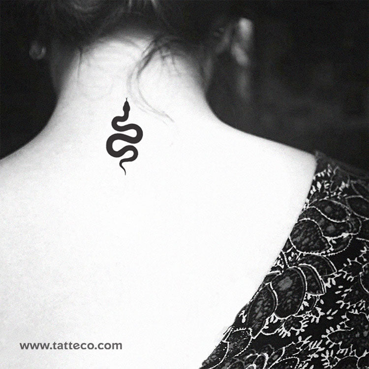 Black Snake Temporary Tattoo - Set of 3 – Tatteco