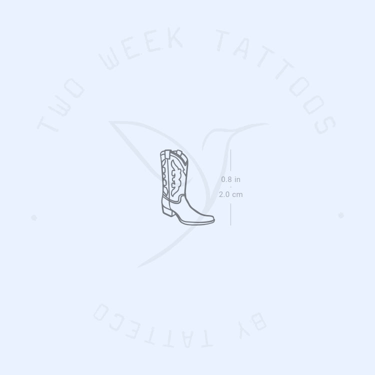 Cowboy Boot Outline Tattoo