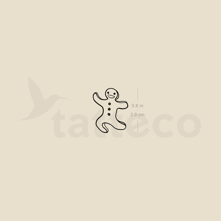 Gingerbread Man Temporary Tattoo - Set of 3 – Tatteco