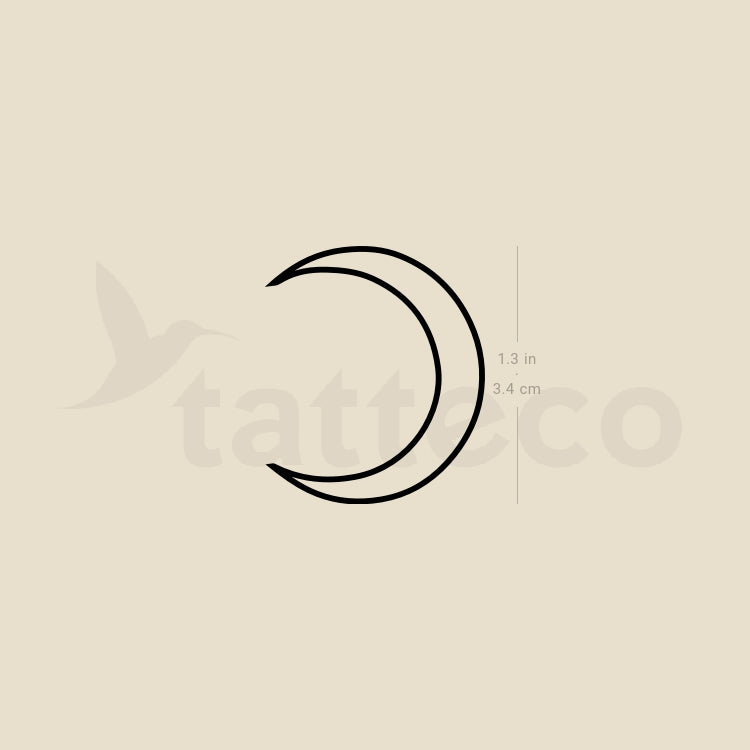 Simple Crescent Moon Tattoo