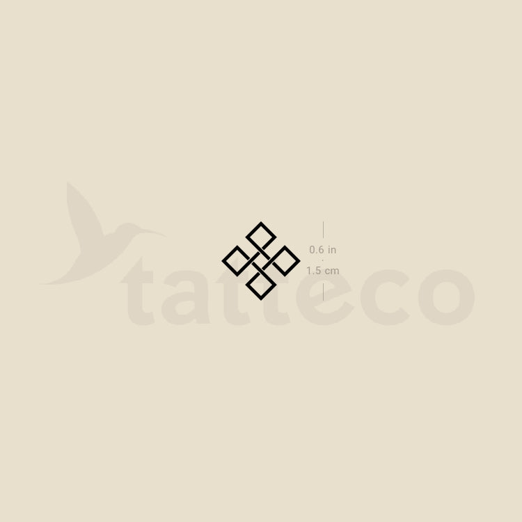 Angular Bowen Knot Temporary Tattoo - Set of 3 – Tatteco