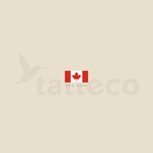 Small Canada Flag Temporary Tattoo - Set of 3 – Tatteco