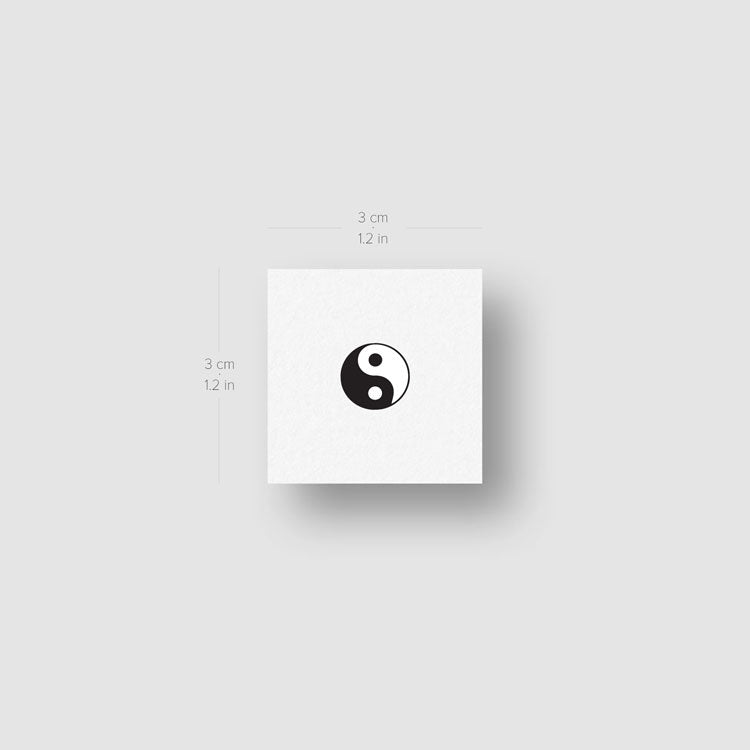 Small Yin Yang Temporary Tattoo - Set of 3 – Tatteco